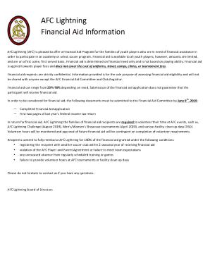 Fillable Online AFC Financial Aid Request Form 2019-2020.docx Fax Email ...