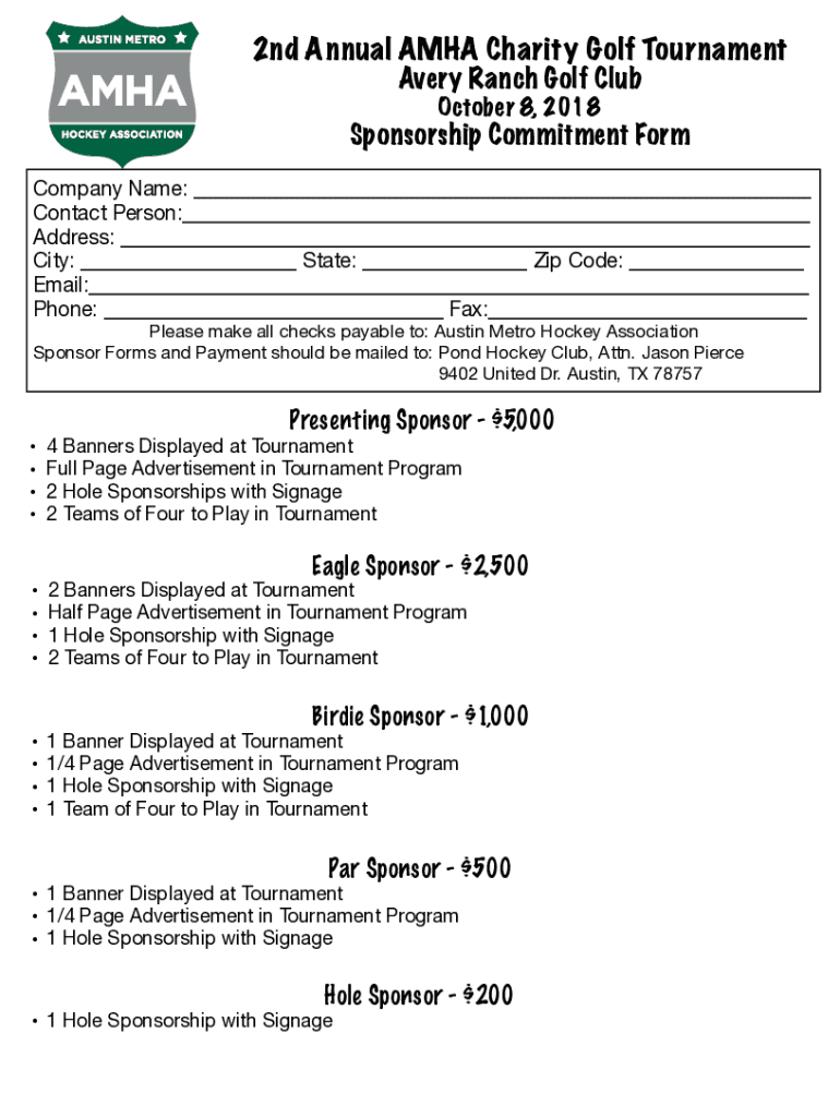 Fillable Online AMHA Sponsor Form.pages - Ngin Fax Email Print - pdfFiller