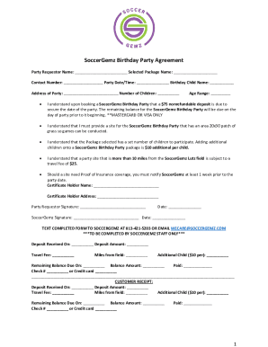 Fillable Online Free Birthday Party Contract Template - Get 2022 Sample ...