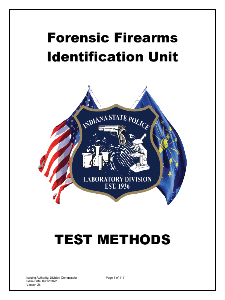 Fillable Online Forensic Firearms Identification Unit TEST METHODS - IN ...