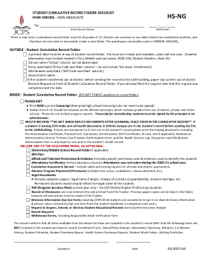 Fillable Online Student Cumulative Record Folder, Manila (SSCA39 ...