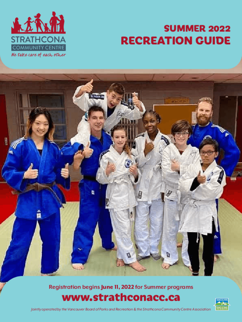 Fillable Online Strathcona Community Centre Summer Recreation Guide ...