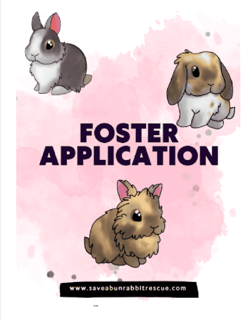 Fillable Online InformationSave A Bun Rabbit Rescue Fax Email Print ...