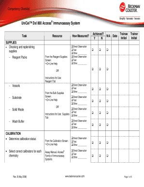 Fillable Online Evaluation of the UniCel DxI 800 Immunoassay Analyzer ...