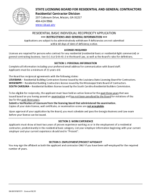 Fillable Online sos ga Residential Contractor Division Fax Email Print - pdfFiller