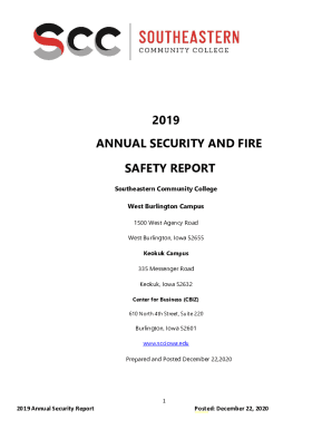 Fillable Online 2019 - Annual Security & Fire Safety Report - Public ...