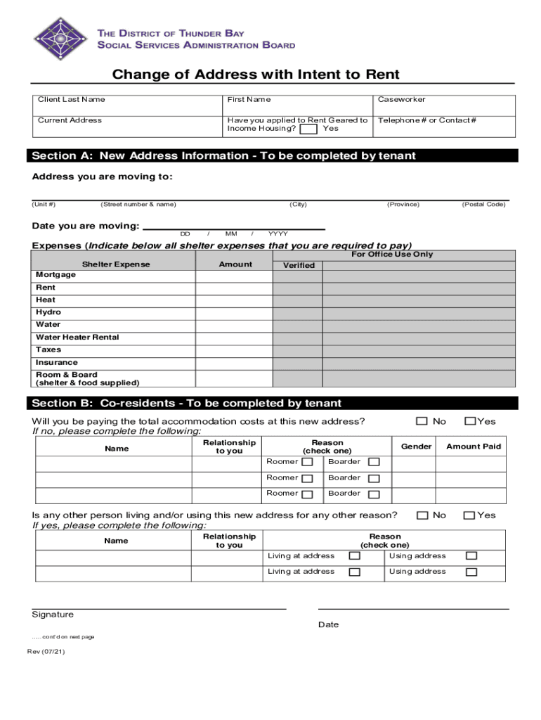 Fillable Online Sample Change of Address Letter to Customers - Document ...