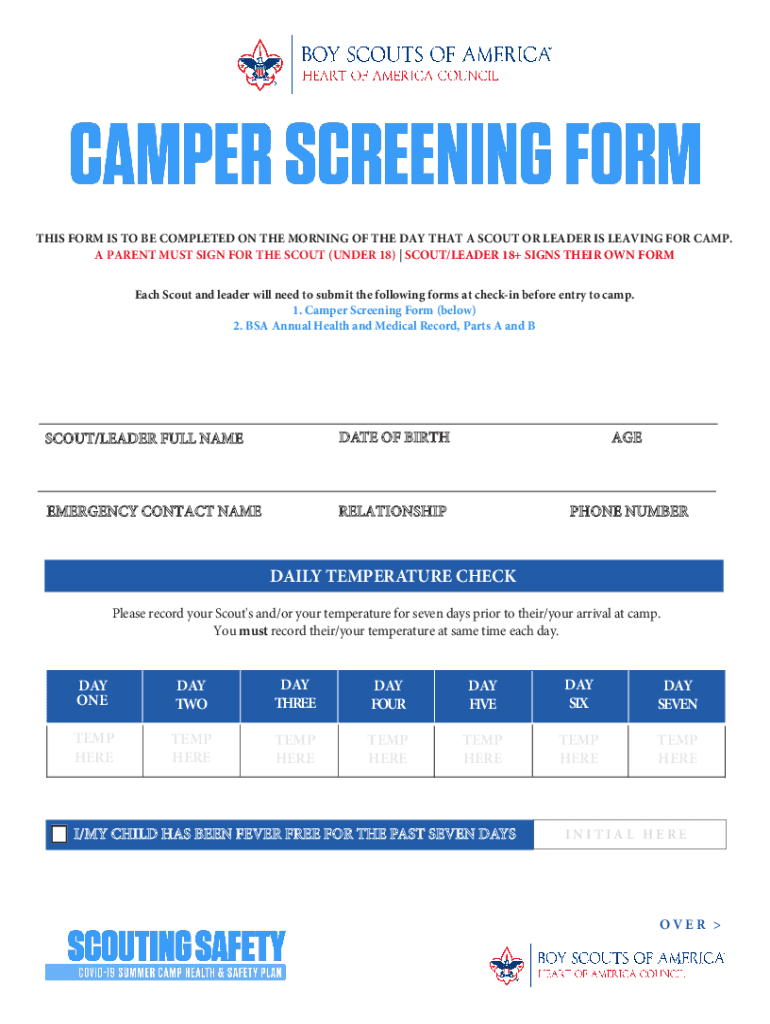 Fillable Online Appointment formsScoutsWhich BSA Medical Forms Are ...