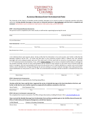 Fillable Online alcoholic beverage event authorization form Fax Email ...