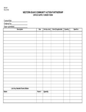 W-9 Office Supply Order Doc Template | pdfFiller