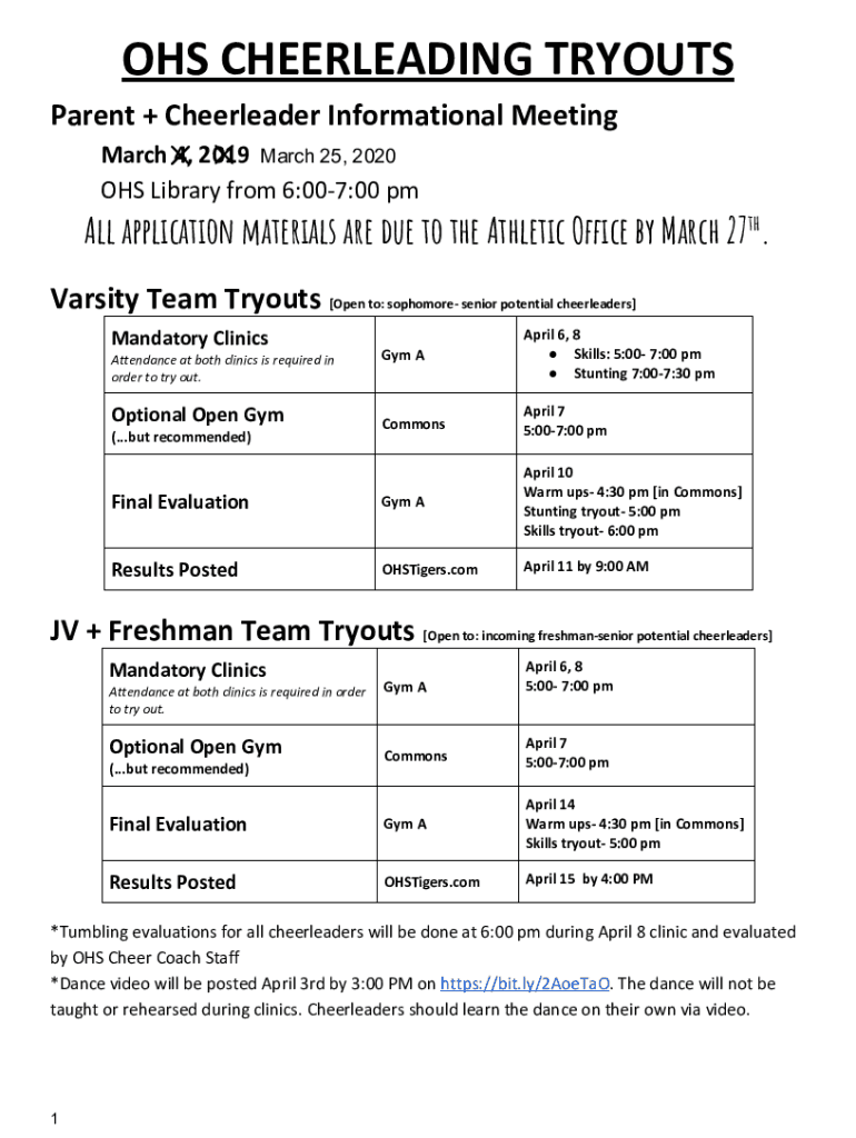 Fillable Online westhallcheerleading.weebly.comuploads4/5/5Cheer Tryout ...