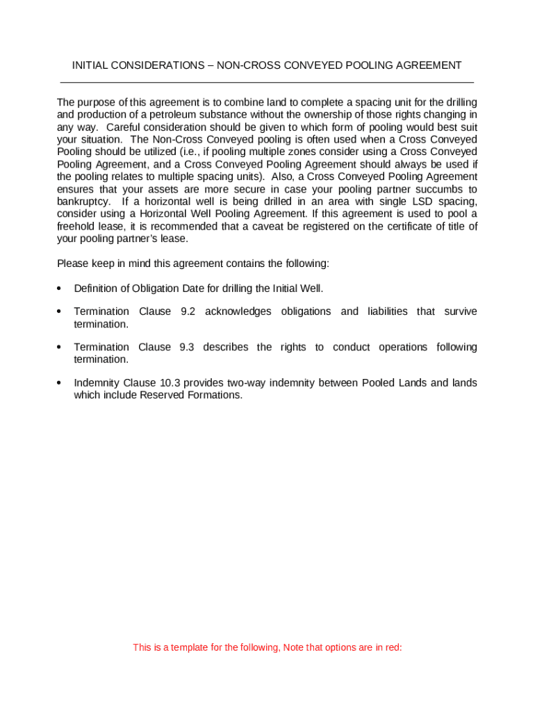 Pooling Agreement: Definition & Sample - ContractsCounsel Doc Template ...