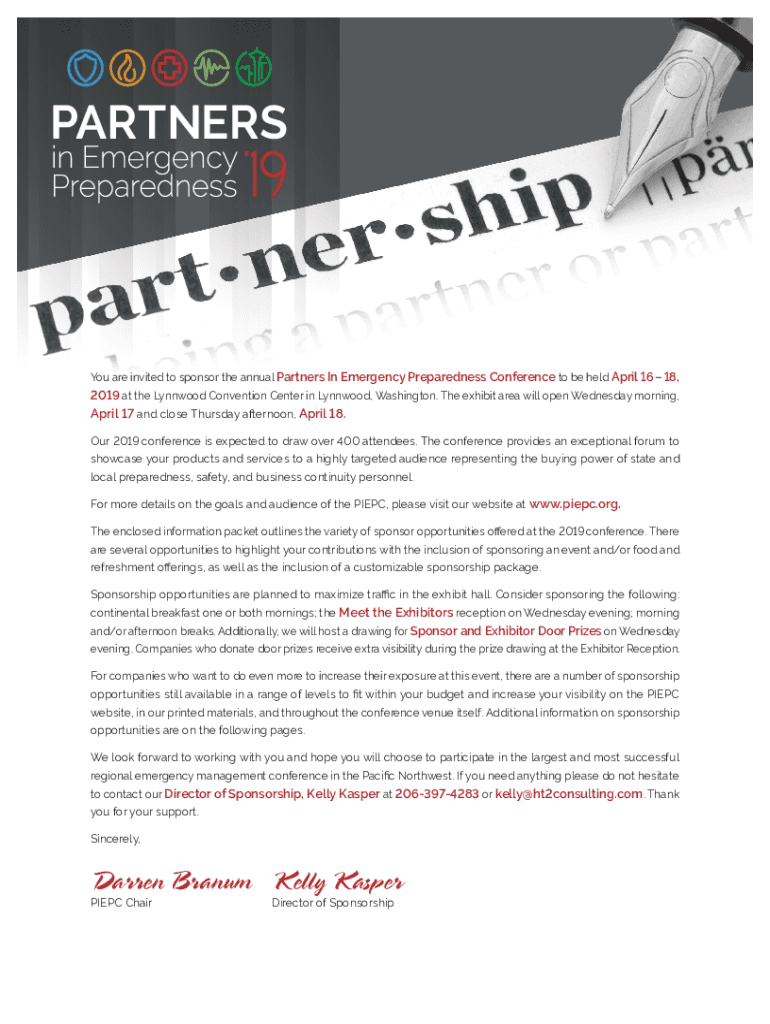 Fillable Online Partners In Emergency Preparedness Conference ...