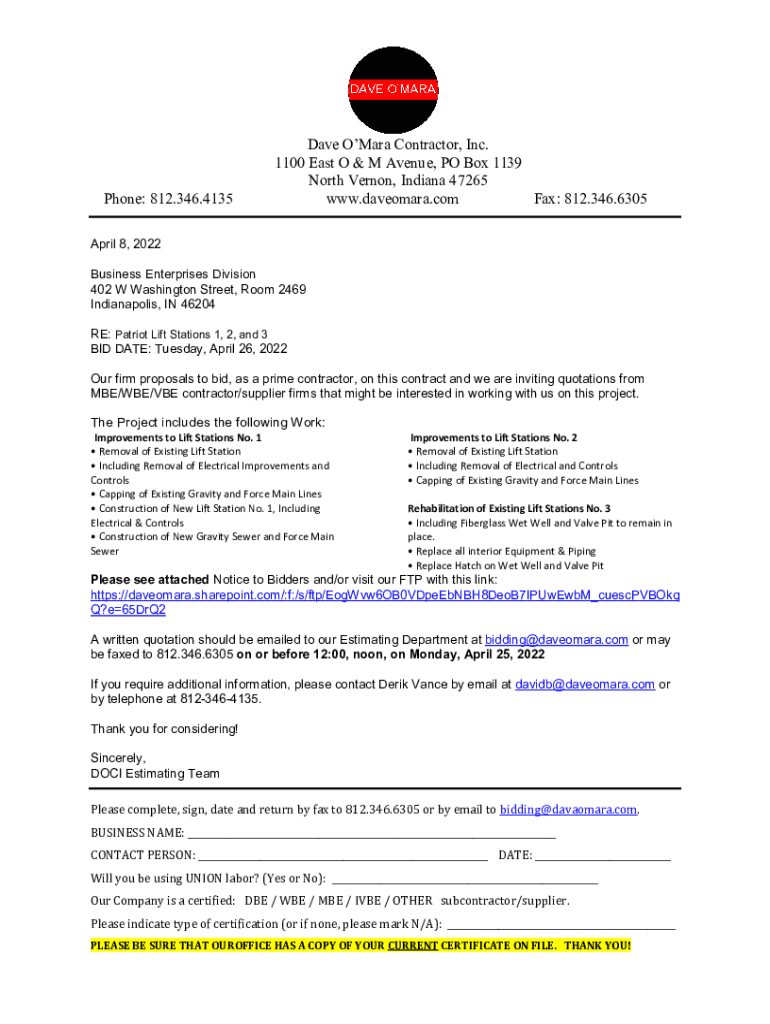 Fillable Online secure.in.gov idoa mwbeIDOA: Division of Supplier ...