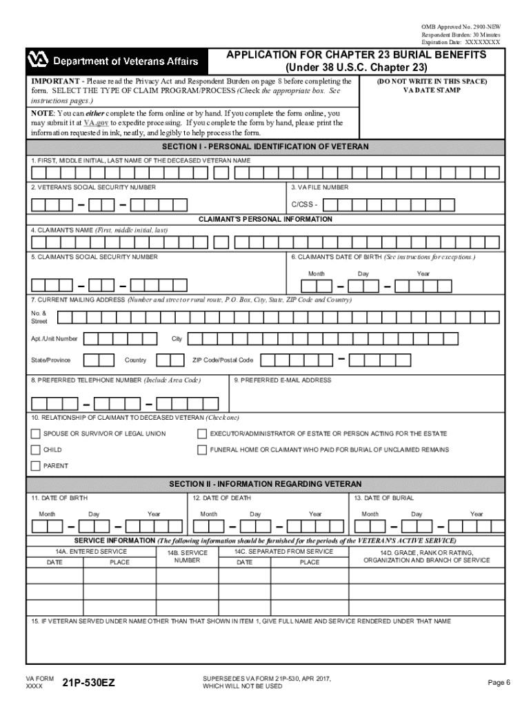 Fillable Online 38 CFR3.1703 - Claims for burial benefits.CFRUS ...38 ...