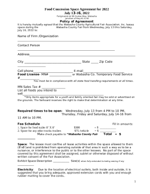 Concession Agreement - Sample, Template - Word and PDF Doc Template ...