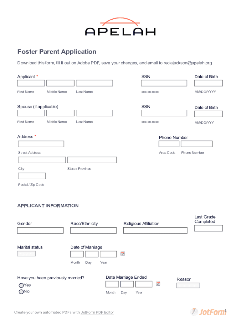 Fillable Online DFPS - Forms for Foster Parents - Texas Department of ...