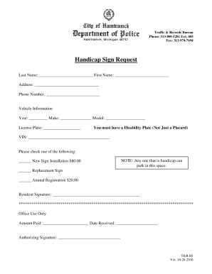 Fillable Online New Handicap Form (H1) Fax Email Print - pdfFiller