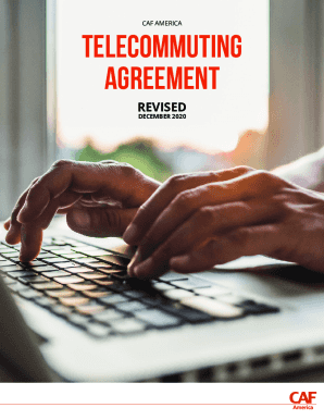 Fillable Online Guidance for telecommuting agreements ...