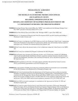 Fillable Online programmatic agreement - HUD Exchange Fax Email Print ...