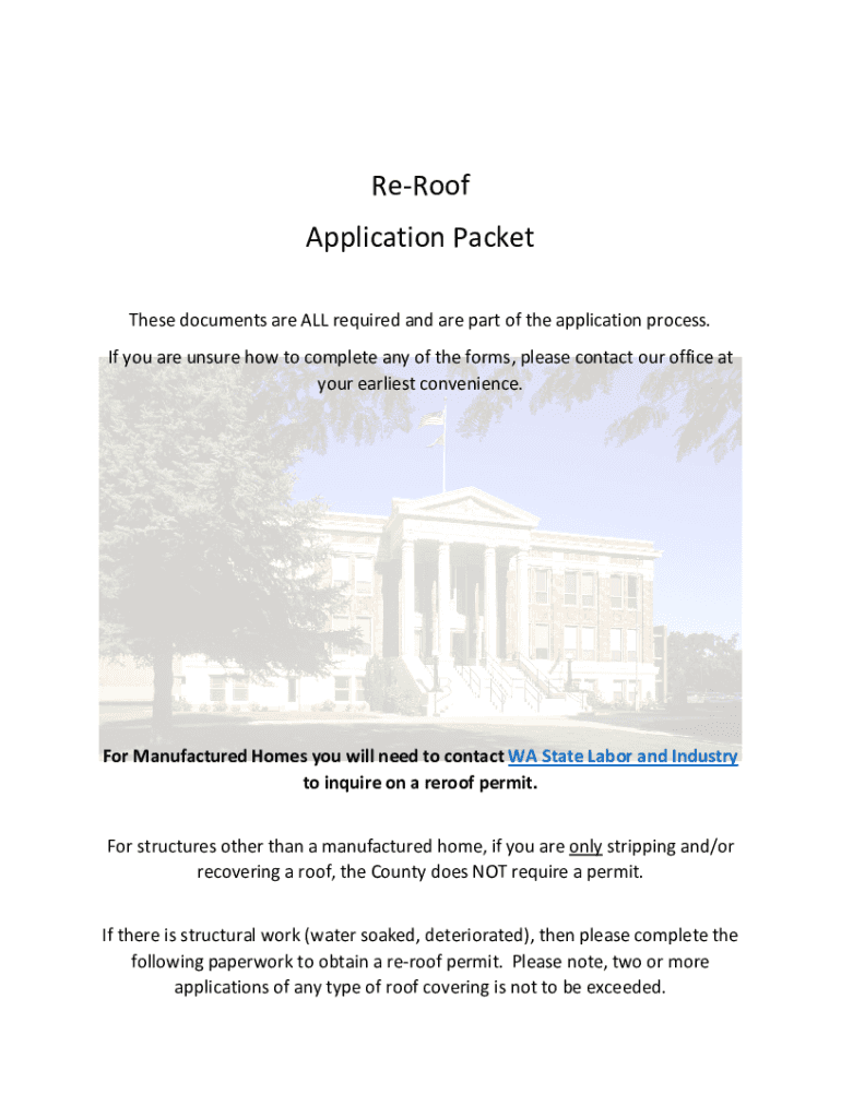 Fillable Online Fill - Free fillable Reroof Application Check List ...