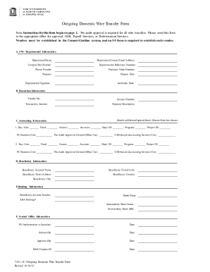 Fillable Online Outgoing Wire and Draft Order FormsDivision of Business ...