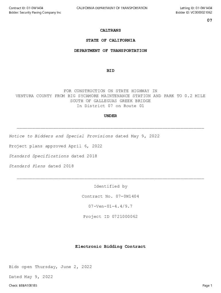 Fillable Online 07-0W1404bbSecurity Paving.pdf - Caltrans Fax Email ...