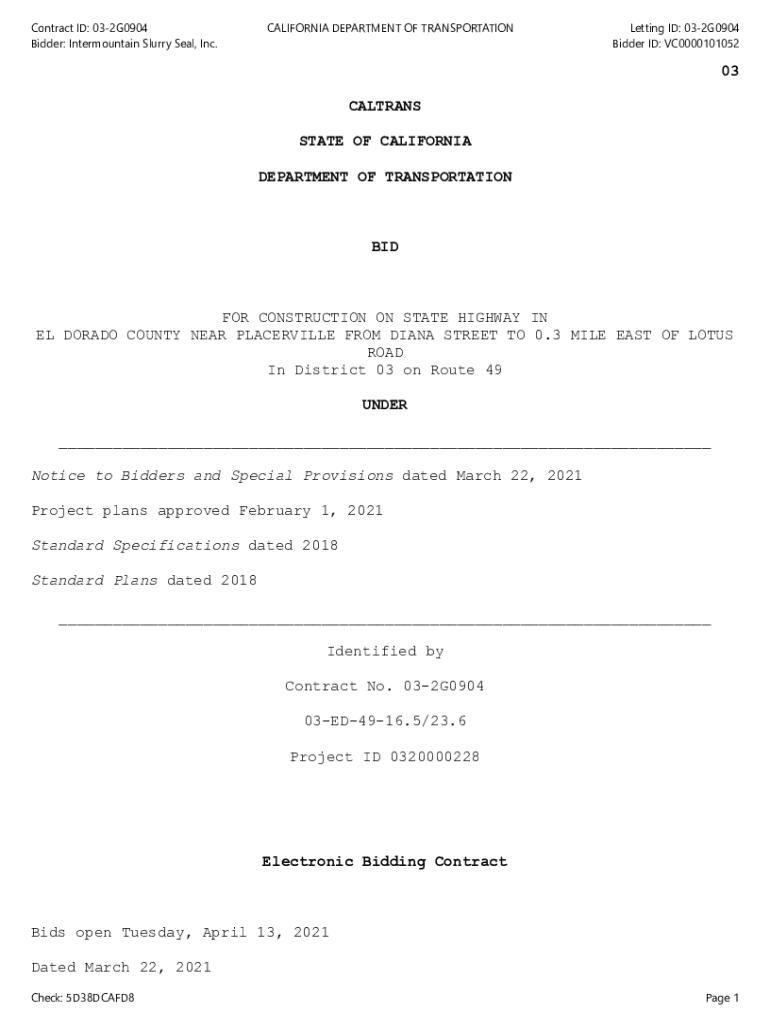 Fillable Online 03-2G0904bbIntermountain Slurry Seal.pdf - Caltrans Fax ...