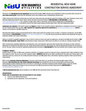 Fillable Online Residential Service Agreement - NW Natural Fax Email ...