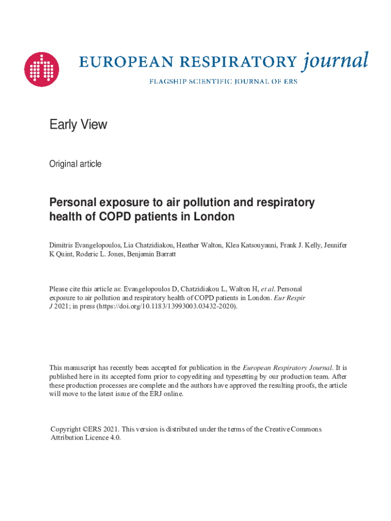Fillable Online Personal exposure to air pollution and respiratory ...