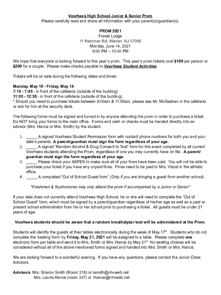 Fillable Online Voorhees High School prom 2022 (PHOTOS)Voorhees High ...