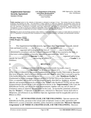 Supplemental Addendum to U.S. Department of Housing OMB Approval No ...
