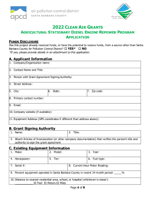 Fillable Online AGRICULTURAL STATIONARY DIESEL ENGINE REPOWER PROGRAM Fax Email Print - pdfFiller