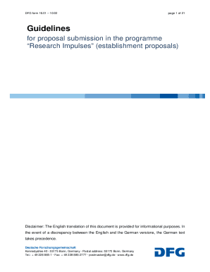 Fillable Online DFG form 16.01 Fax Email Print - pdfFiller