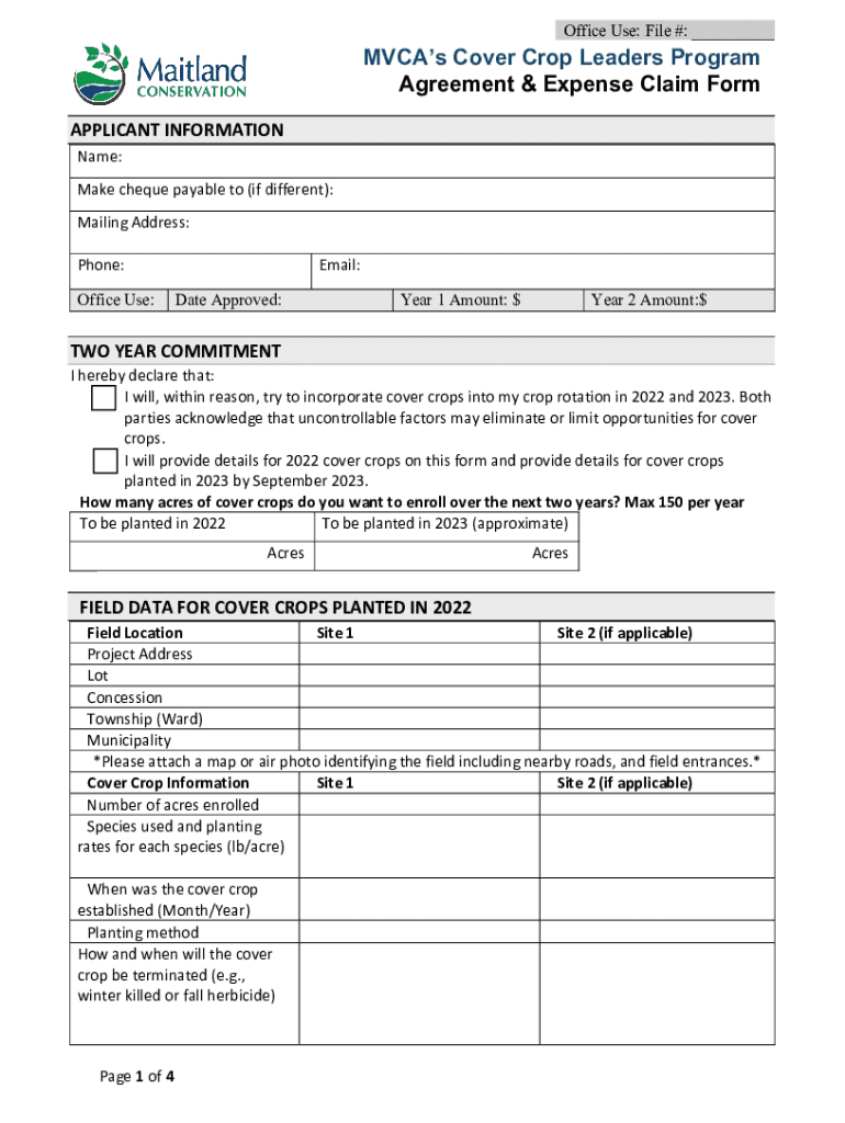 Fillable Online mda.maryland.govcovercropCover Crop Program - Maryland.gov Enterprise Agency ...