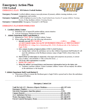 Fillable Online blogs.usafootball.comblog3282How to create an Emergency ...
