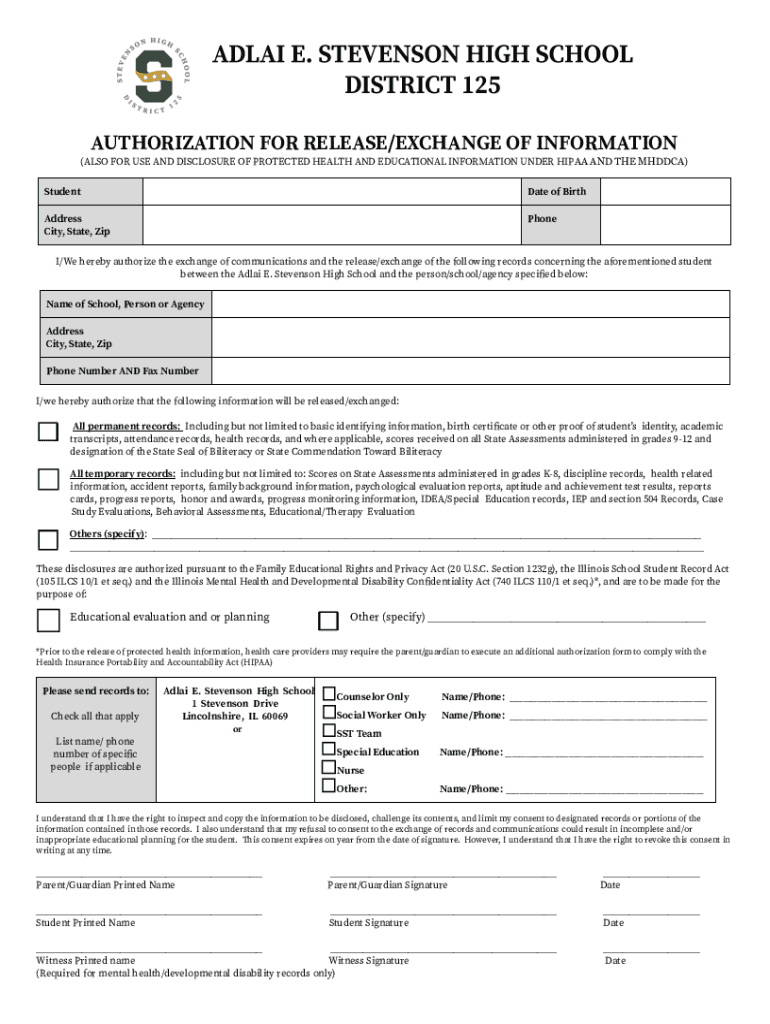 Fillable Online Staff AUTHORIZATION FOR RELEASE/EXCHANGE OF INFORMATION - Google Docs Fax Email ...