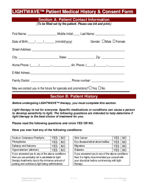 Fillable Online Free Medical History Form - FormDr21+ Patient Consent ...