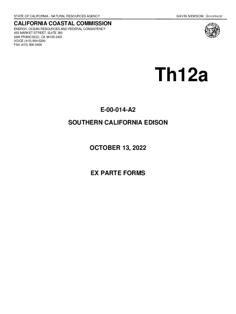 Fillable Online documents coastal ca E-00-014-A2 SOUTHERN CALIFORNIA ...