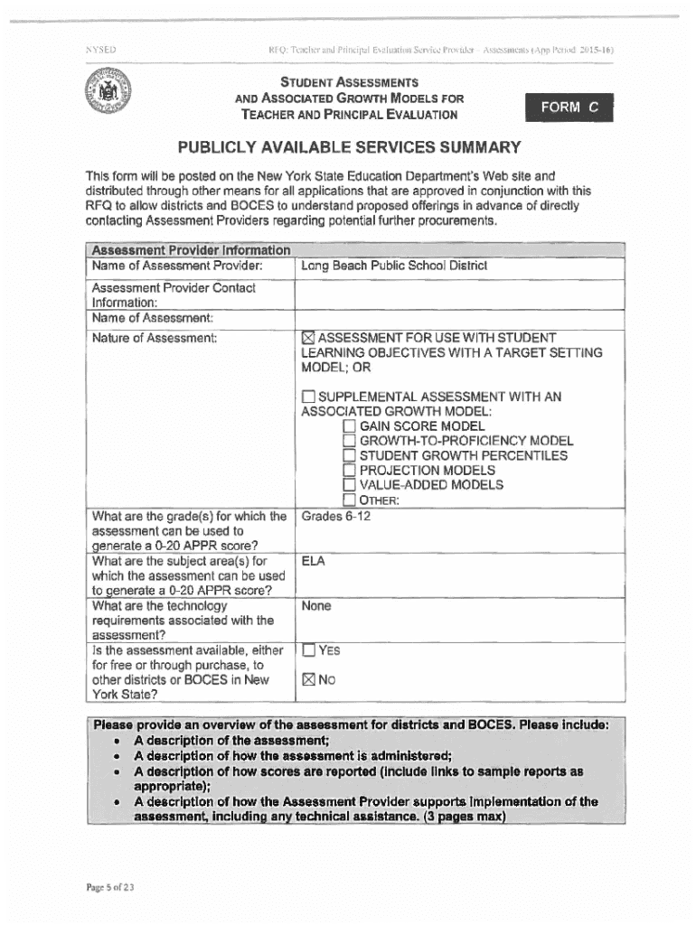 Fillable Online Assessment RFQ Long Beach CSD Forms C and H 083122 ...