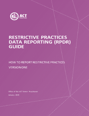 Fillable Online Restrictive Practice Data Reporting (RPDR) Guide ...