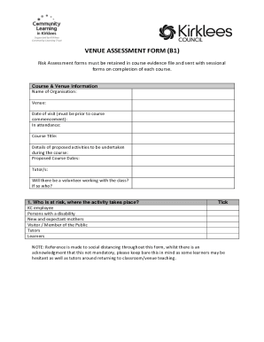 Fillable Online Event venue risk assessment - IETEvent Risk Assessment ...