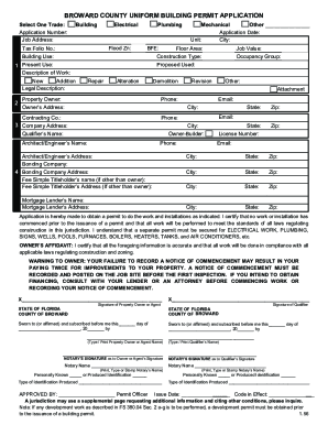 Fillable Online Building Permits Building PermitsForms - Broward CountyBROWARD COUNTY UNIFORM ...
