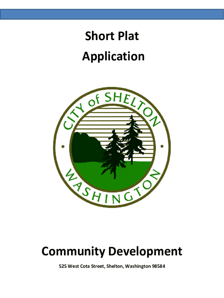 WA Short Plat Application - City Form - Fill Online, Printable ...