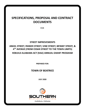 Fillable Online cityofalhambra.orgDocumentCenterViewCONTRACT DOCUMENTS, PLANS AND SPECIFICATIONS ...