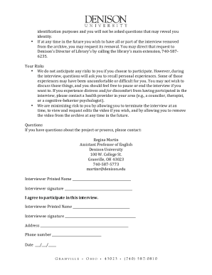 Fillable Online informed consent form. informed consent form Fax Email ...