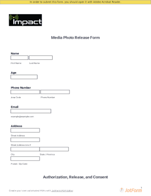 Fillable Online Free Media Liability Release Form - Word PDF eFormsFree ...