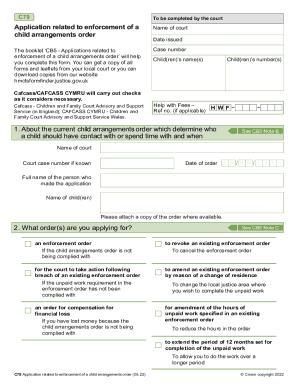 Fillable Online Form C79: application related to enforcement of a child ...