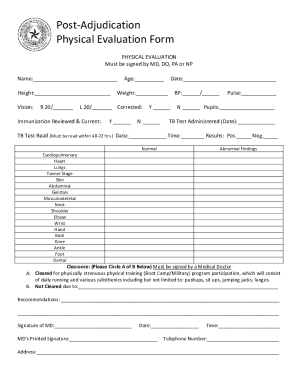 Fillable Online PRE-PARTICIPATION PHYSICAL EVALUATION FORM (PPE) - Lake ...