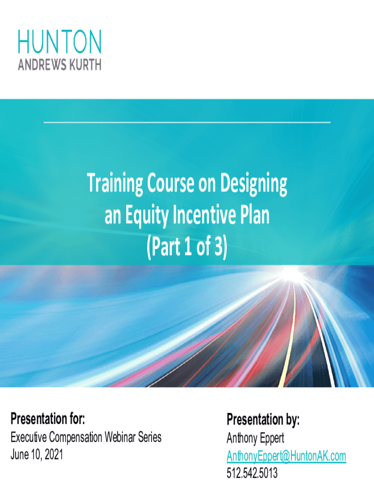 Fillable Online Training Course on Designing an Equity Incentive Plan ...